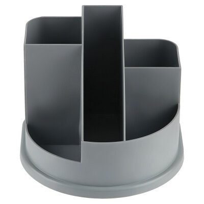 Настольная подставка СТАММ "Авангард", пластиковая, серая