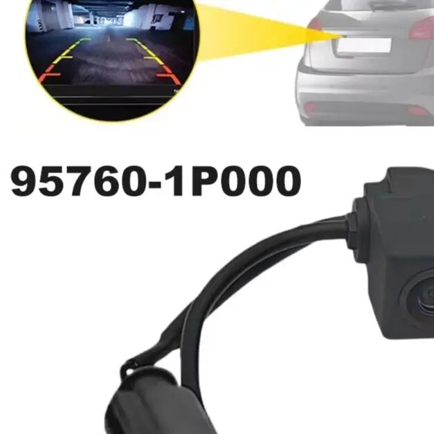 Камера заднего вида 12В для парковки KIA Venga 2010-2025, 957601P000, черная, из АБС-пластика, аксессуары, автомобильная электроника