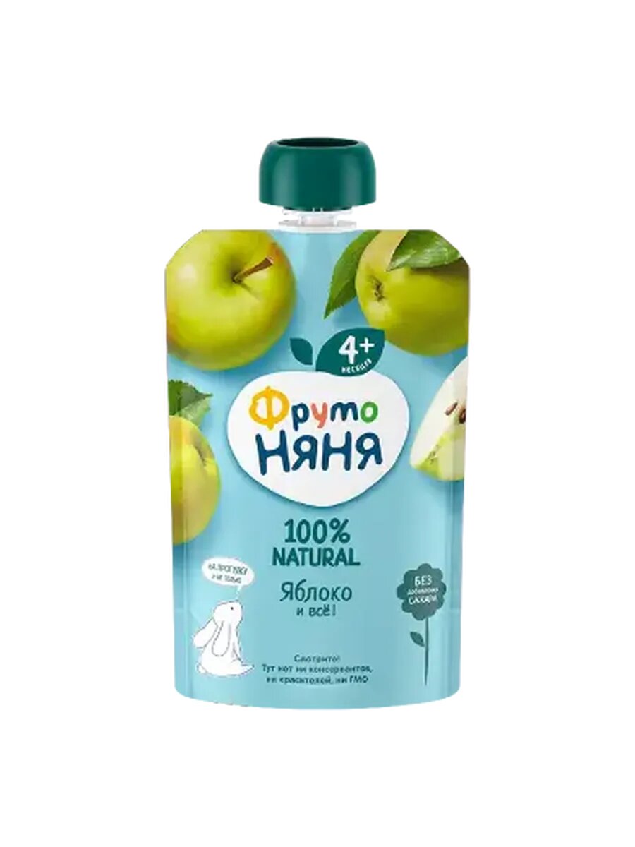 ФрутоНяня Пюре яблоко натуральное 90г
