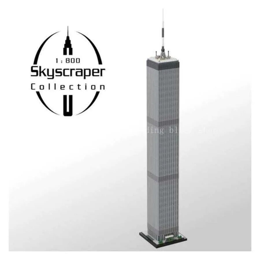 MOC- 127129 Модель здания World Trade Center 1:800 для детей от 6 лет
