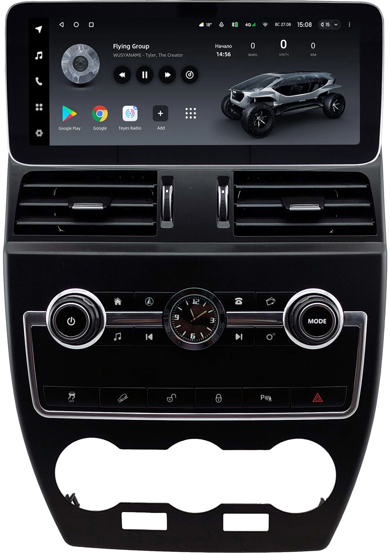 Штатная магнитола Land Rover Freelander 2 2012-2014 (авто с кнопкой SETUP) 12.3 дюйма Teyes LUX ONE (Round Corner) 4/32 RM-0478 Android 10 (4G-SIM, 4/