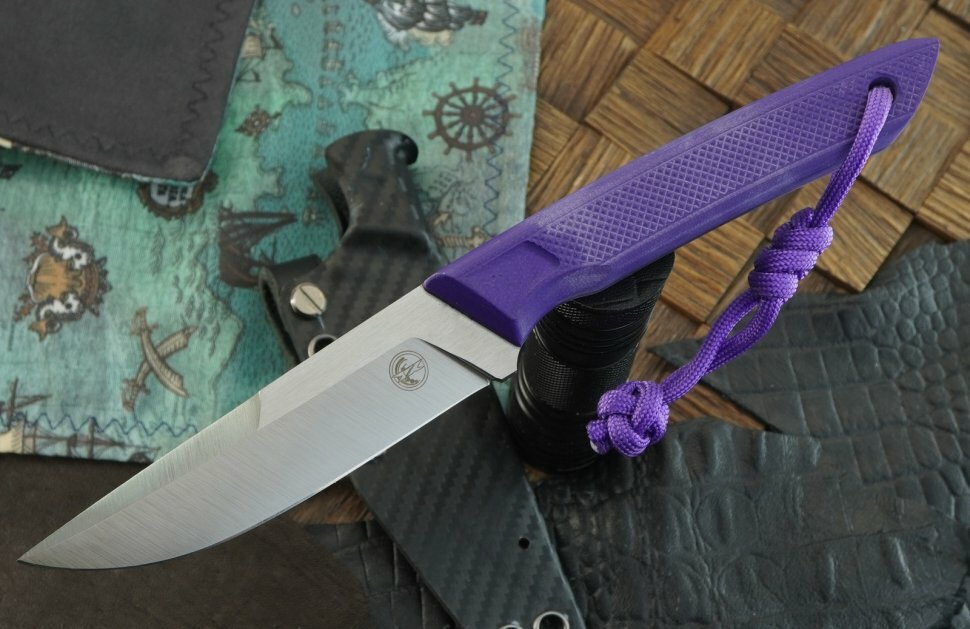 Семь Ножей Slim, сталь Bohler N690, cryo, рукоять фиолетовый G-10