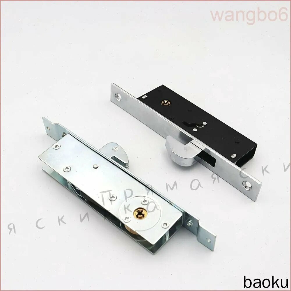 Замок врезной для дверей Apecs (Апекс) 72-K-CR хром / для откатных дверей и ворот с крестовым ключом