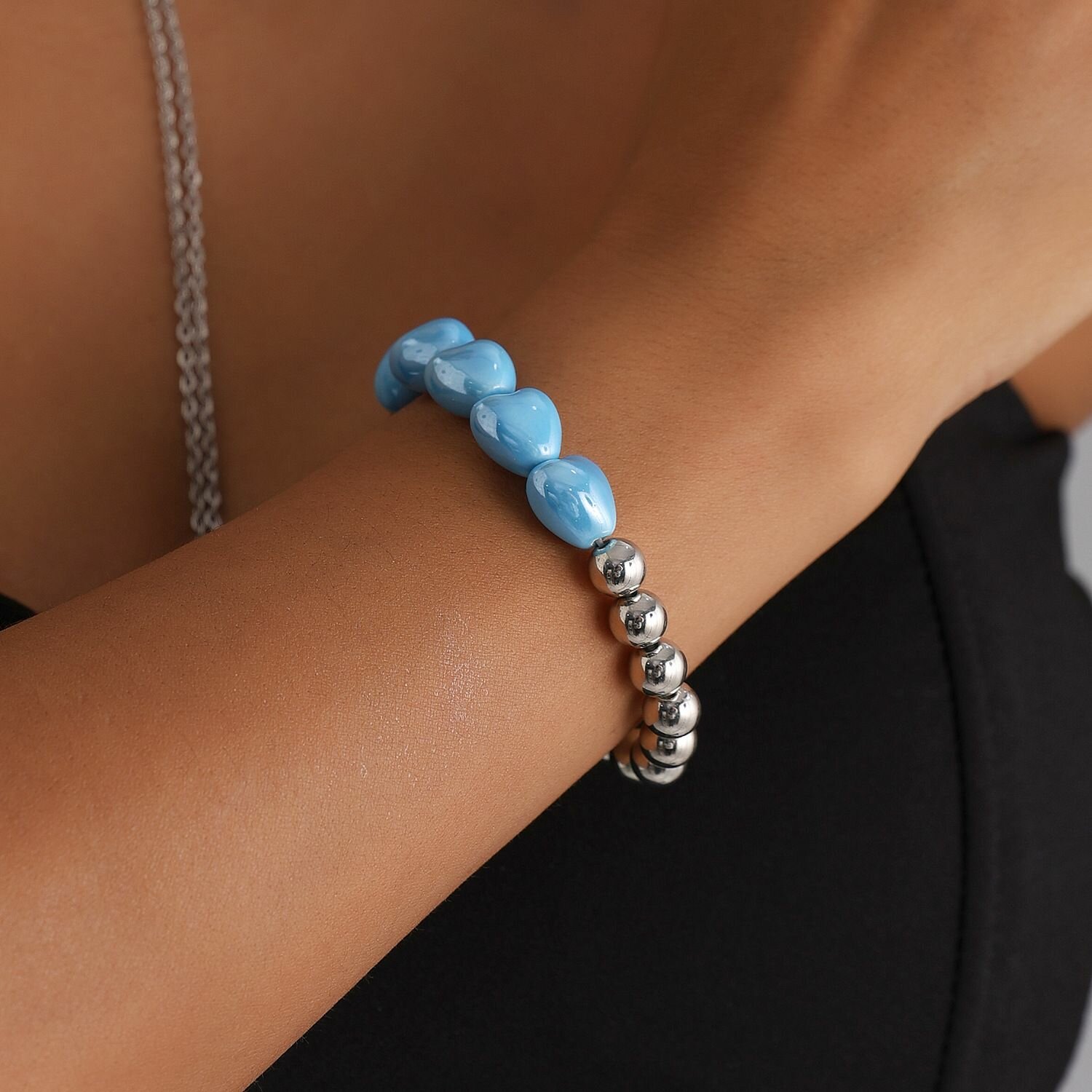 Браслет, керамика, ракушка