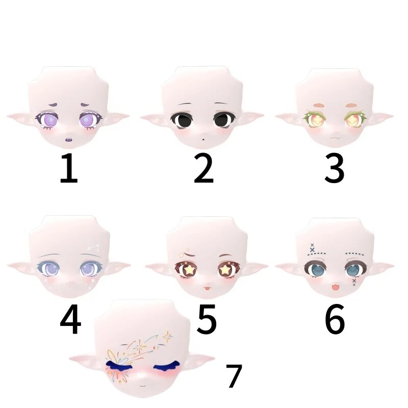 Коллекционная фигурка DIGWEEK BJD 1/12 Грибы, Цвет: face set