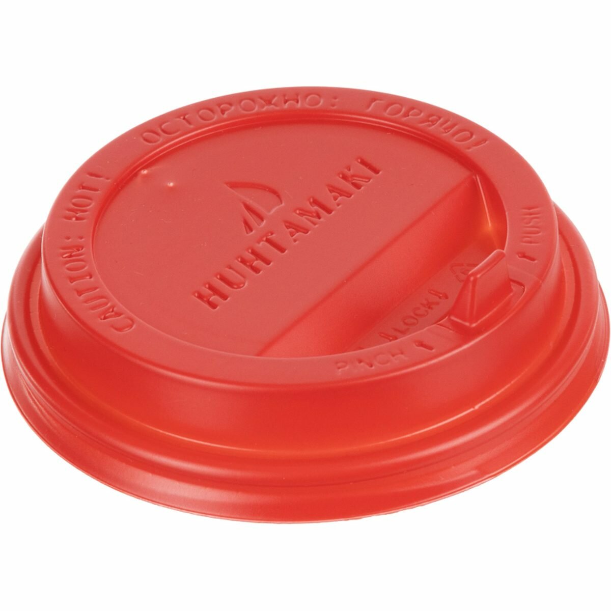 Крышка для стакана с клапаном, ПС, D=80мм, красная, 100шт. (1980744), 10 уп.