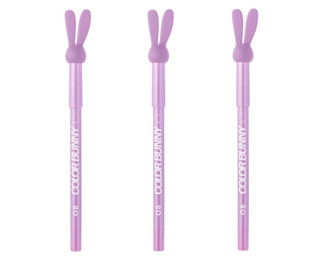 Карандаш Love Generation для глаз гелевый Gel Eye Pencil Color Bunny, тон 08 фиолетовый металлик, 1,3 г - 3 штуки