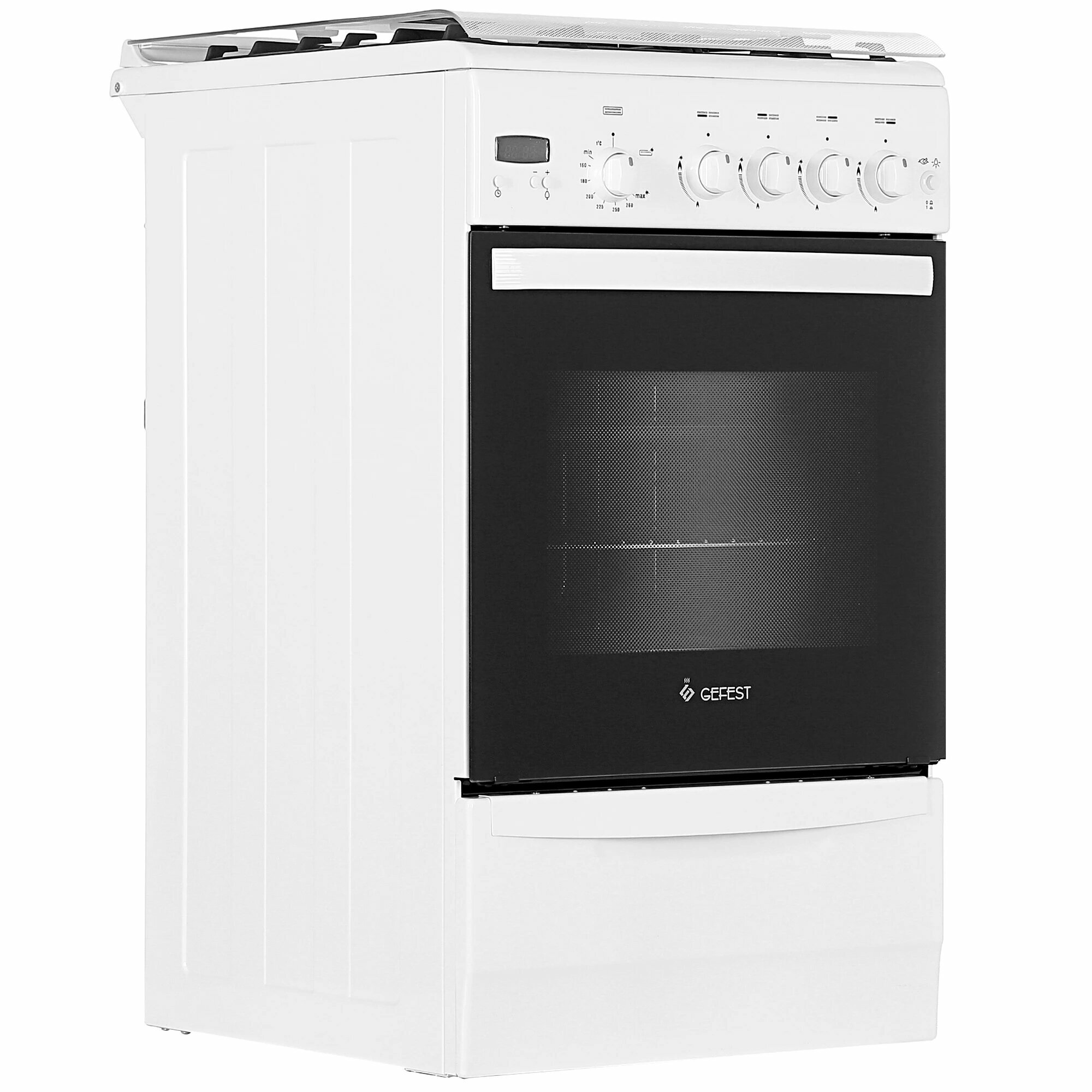 Газовая плита Gefest GS 513002, белая, 52л, 4 газовые конфорки