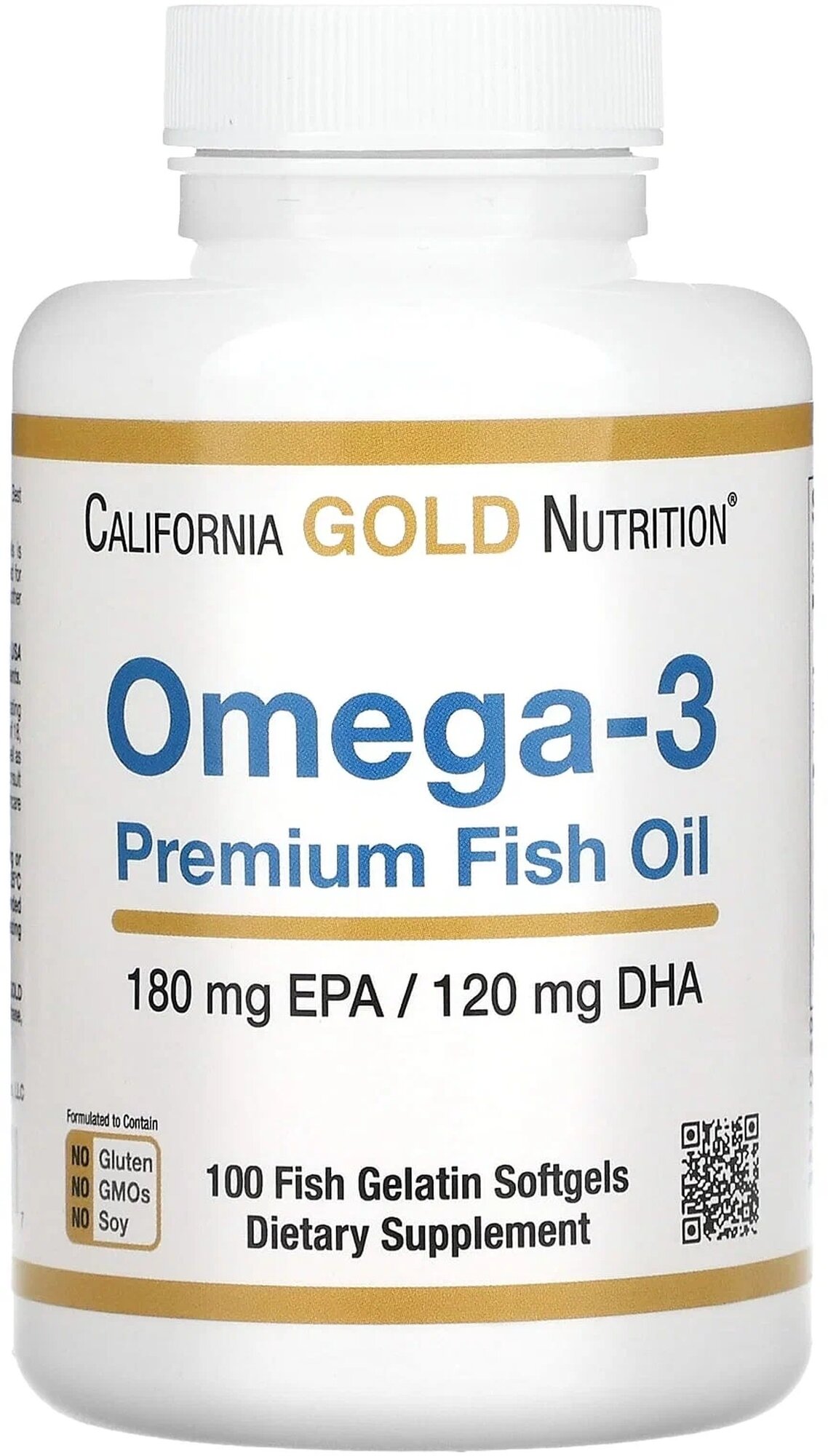California Gold Nutrition Omega-3 Premium Fish Oil капс, 100 шт.