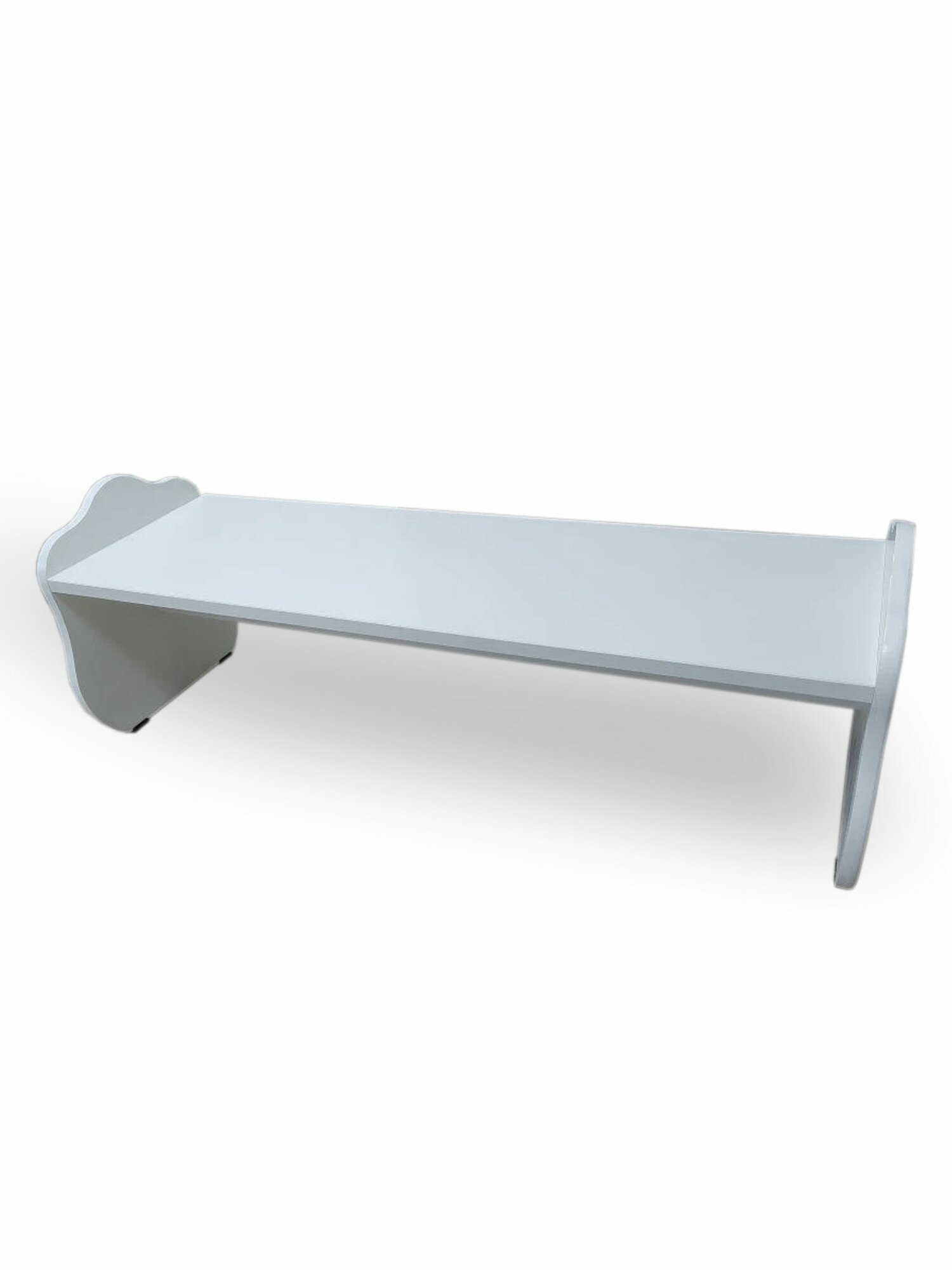 Скамейка детская для детского сада и раздевалки белая