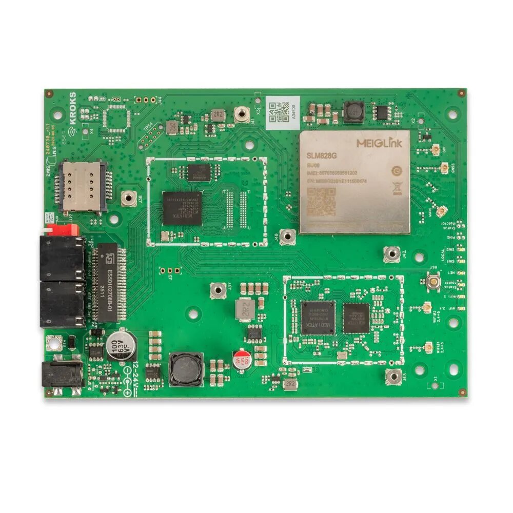 Роутер гигабитный с модемом LTE cat.6, для установки в гермобокс, KROKS Rt-Brd m6-G