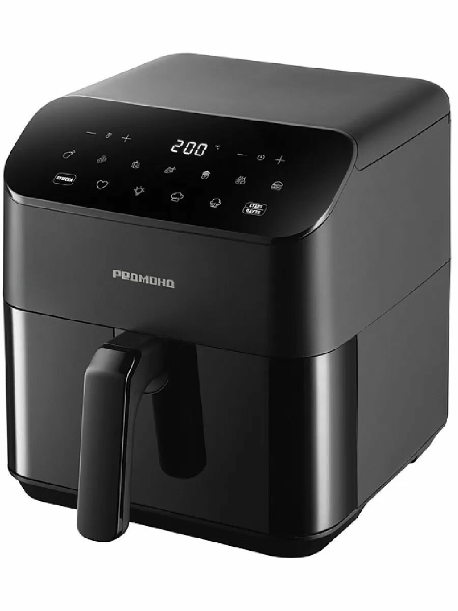 Аэрогриль 3в1 Redmond AG1904 с конвекцией, 1600 Вт, от 80C до 200C, чаша 5л с антипригарным покрытием
