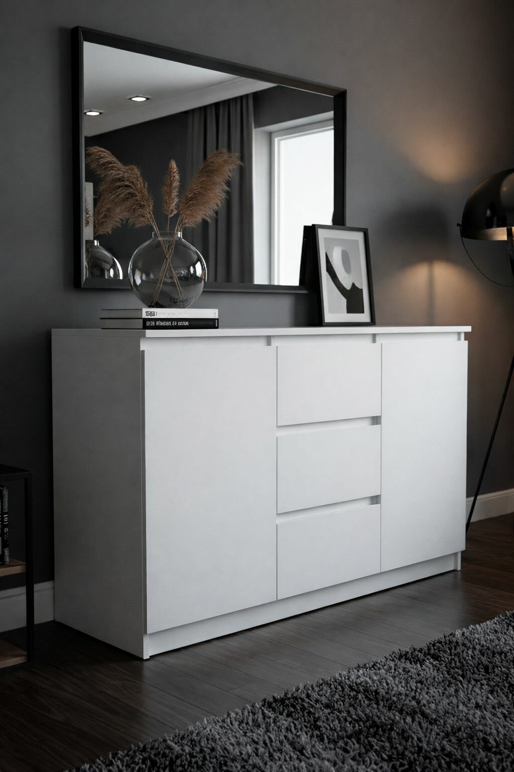 Комод "Бастион", с ящиками, белый, ЛДСП, 120 см x 76,8 см x 45 см