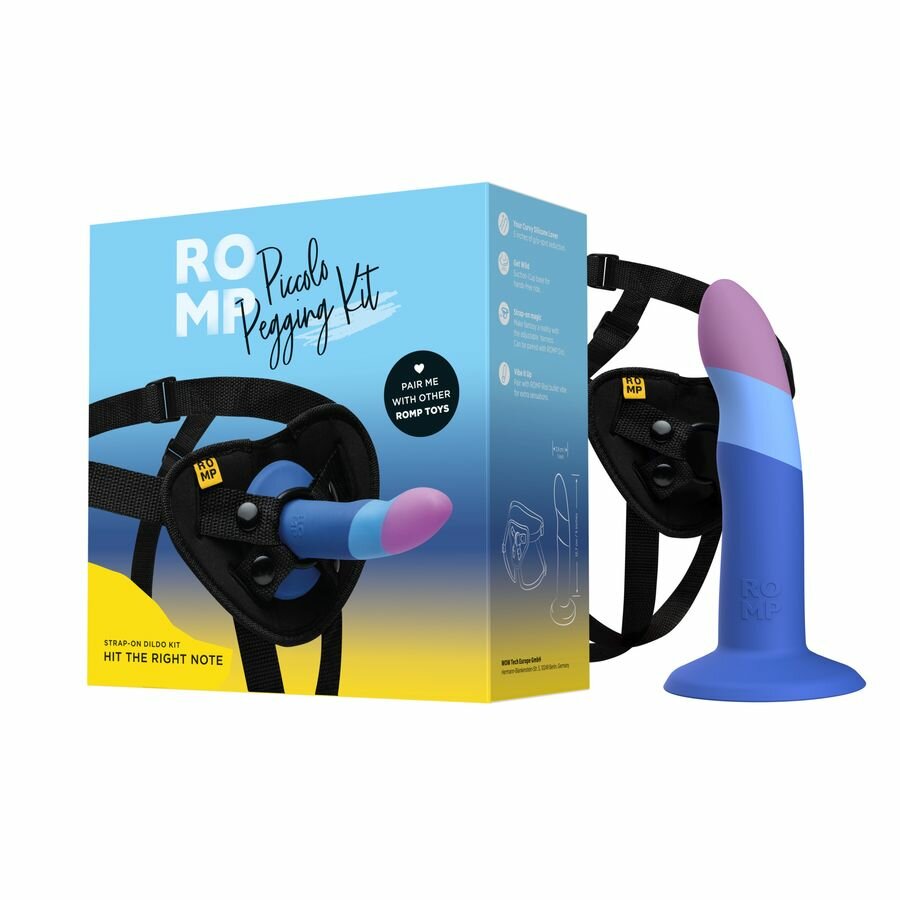 WOW Tech Страпон Romp Piccolo Pegging Kit: фаллоимитатор + пояс Страпоны и фаллопротезы/Женские страпоны