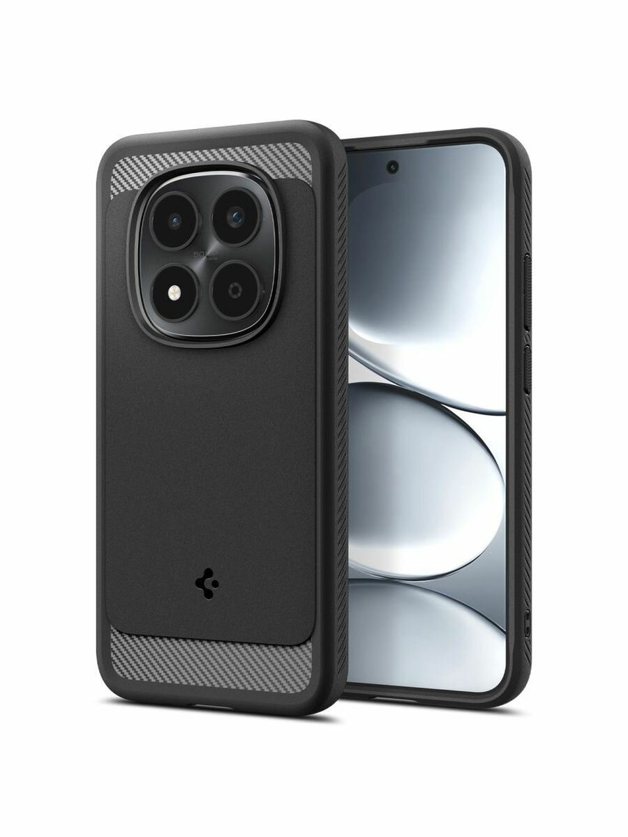 Чехол Spigen на Xiaomi Redmi Note 15 Pro 5G, Rugged Armor (ACS10460), противоударный, с защитой камеры и дисплея