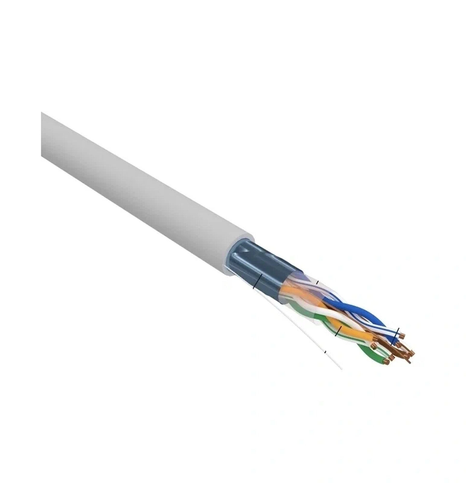 Кабель PROconnect 01-0143, 305 м, одножильный, медный, серый