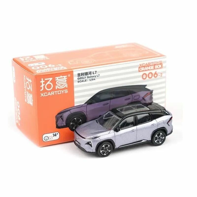 Машинка коллекционная XCarToys 1:64 GEELY Galaxy L7 Purple 006-2