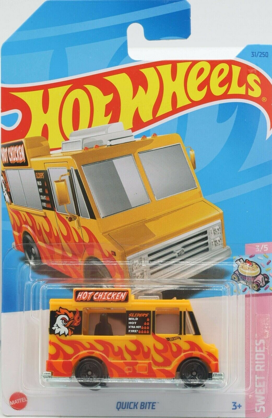Машинка базовая Hot Wheels Quick Bite Hot Chicken