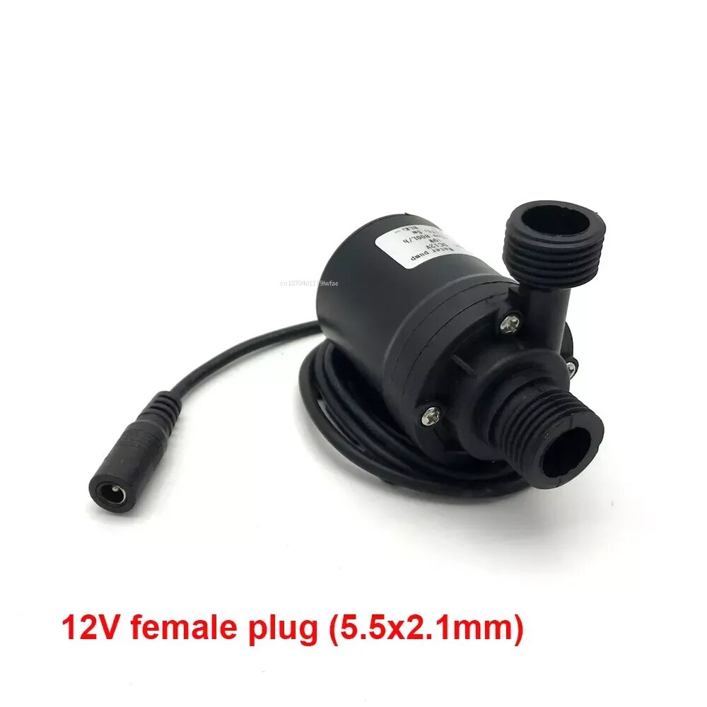 Водяной насос 800 л/ч, 5 м, 12/24 В для солнечного водонагревателя 12V DC Connector