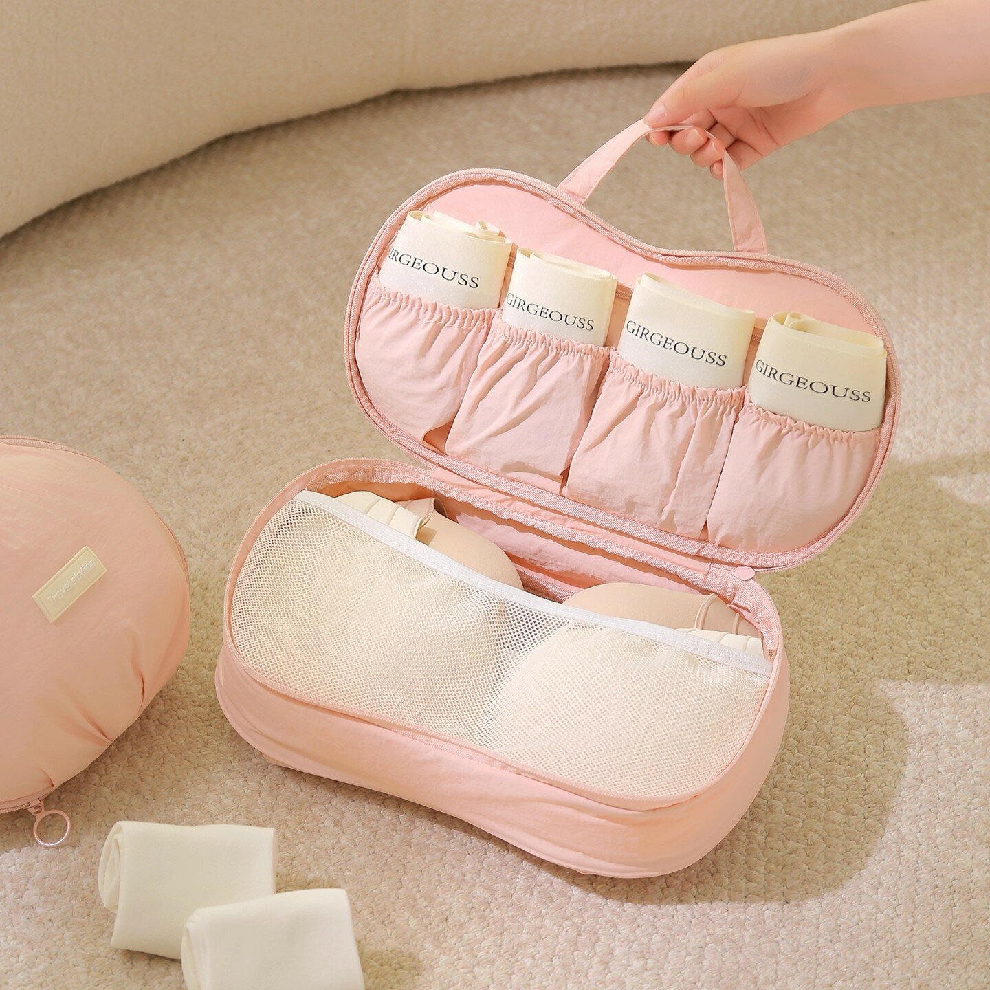 Сумка для хранения нижнего белья, дорожная сумка большой вместимости для личной одежды и носков, портативная дорожная сумка, органайзер для бюстгальтеров.