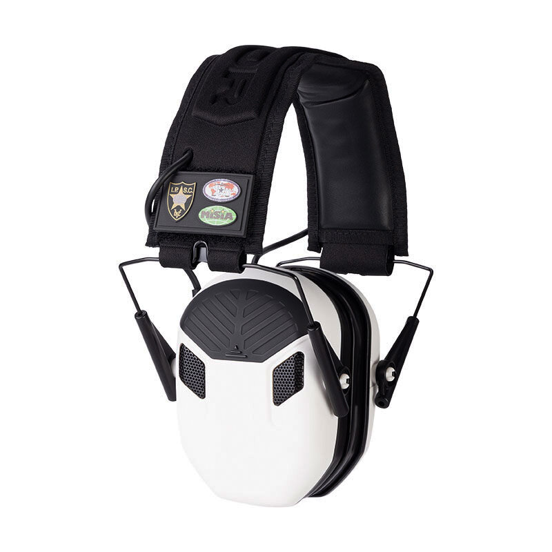 Тактические активные наушники EARMOR M300X, белые, 4 микрофона, NRR 24 дБ, AUX 3.5 мм, IPX5