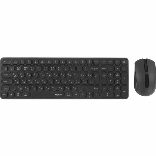 Клавиатура и мышь Rapoo 9350S-BLK беспроводная черный (9350S)