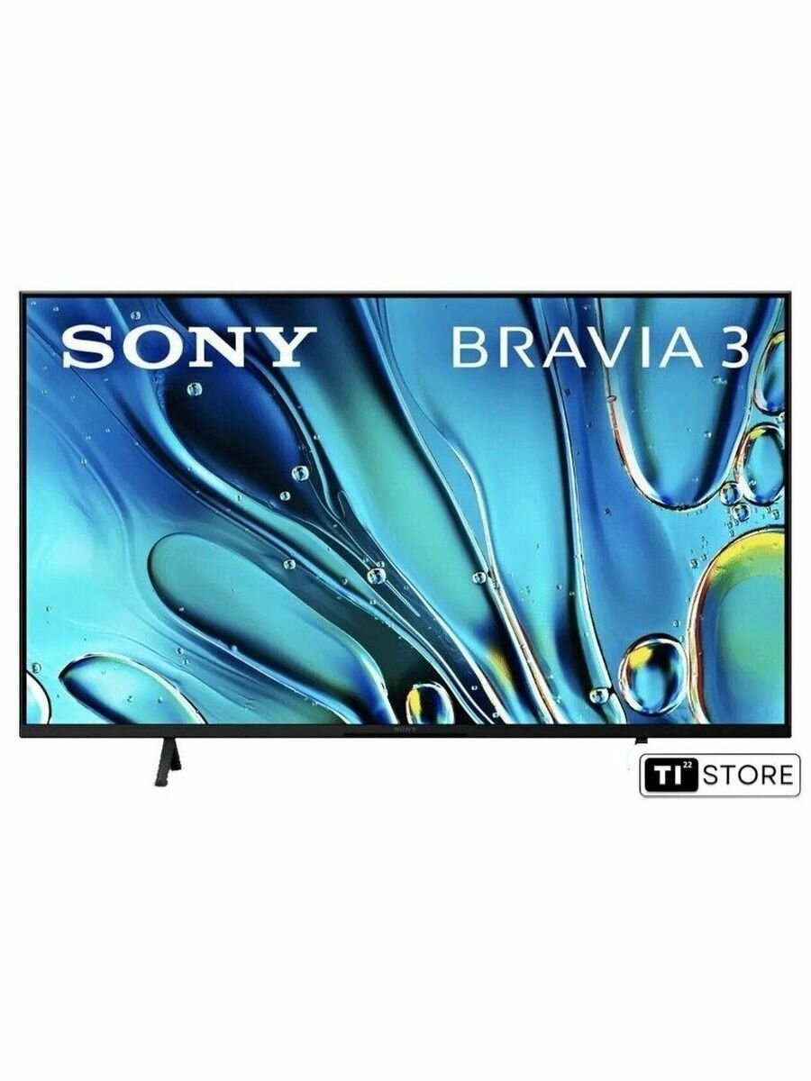 Телевизор Sony Bravia 3 K-43S30 2025, 43", 4K Ultra HD, Smart TV, Google TV, Wi-Fi, Bluetooth, AI Assistant
