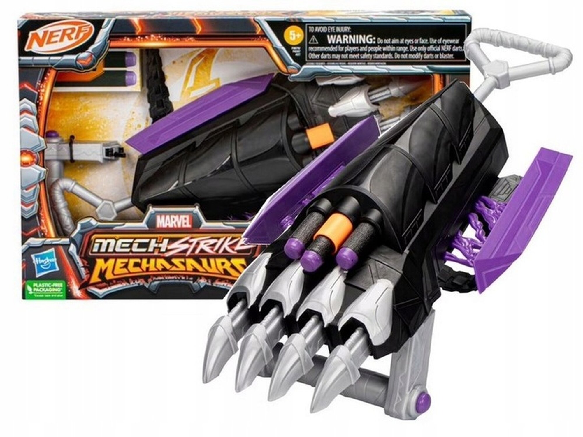 Игрушечное оружие Hasbro Nerf MARVEL AVENGERS - Бластер-перчатка Черная пантера + 3 дротика - Нерф F6678