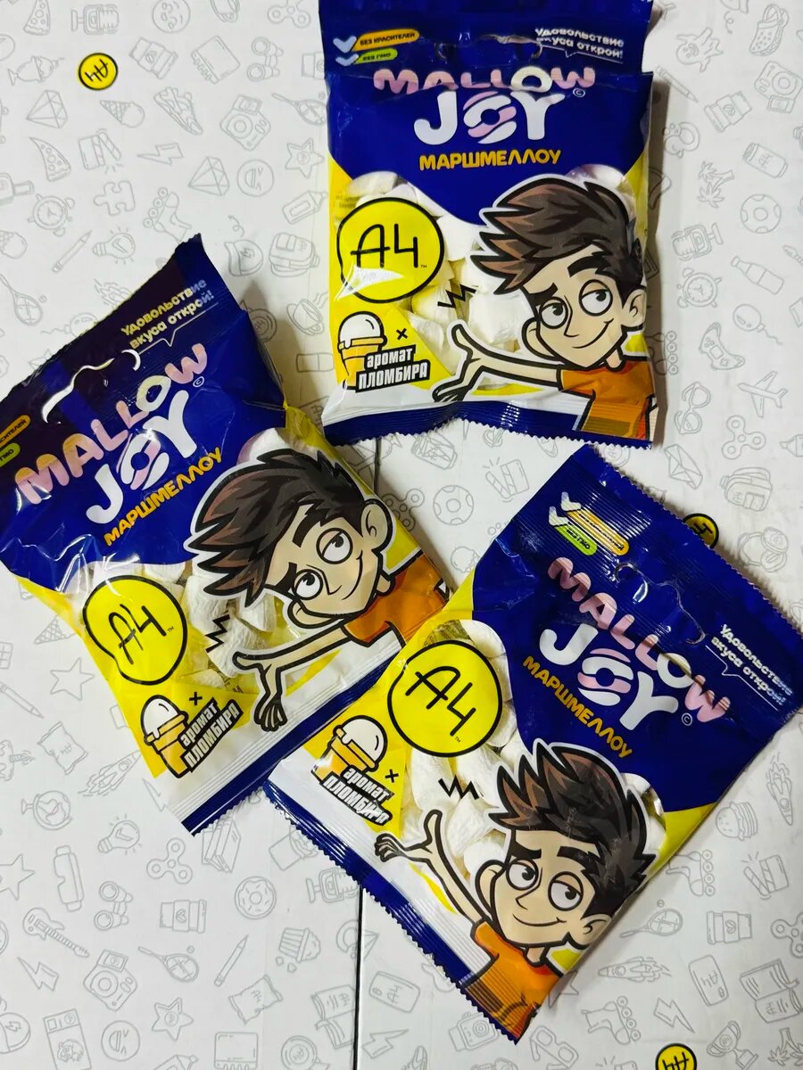 Маршмеллоу 3 пачки по 15 грамм пломбир