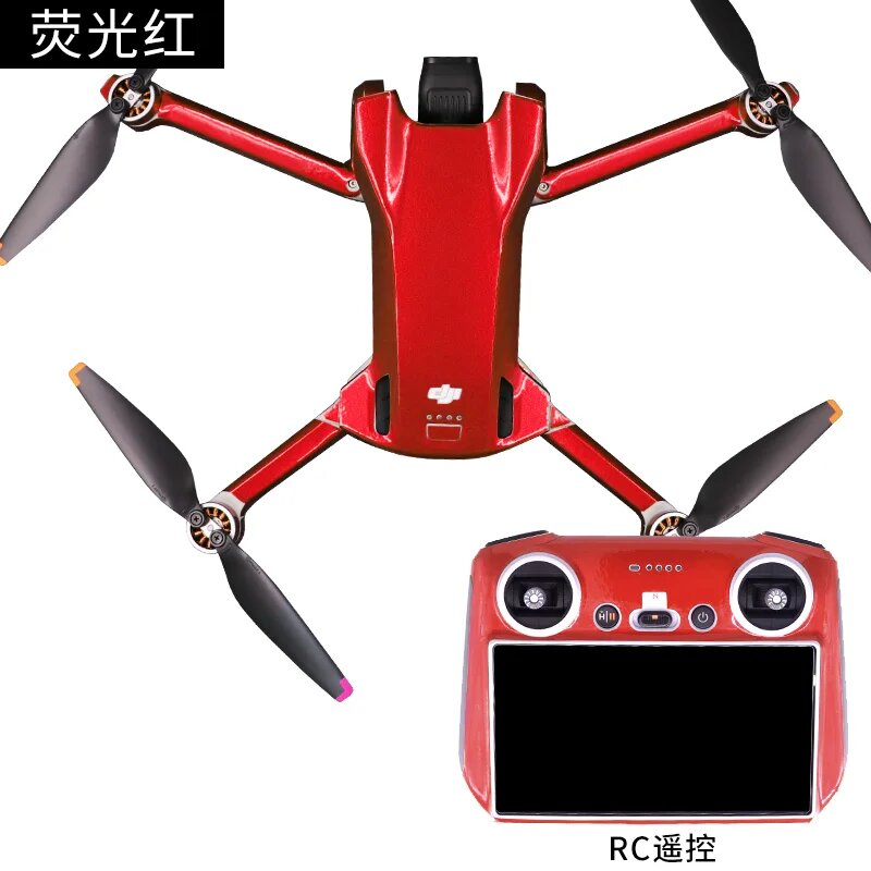 Красный дрон DJI Mini 3 с пультом RC