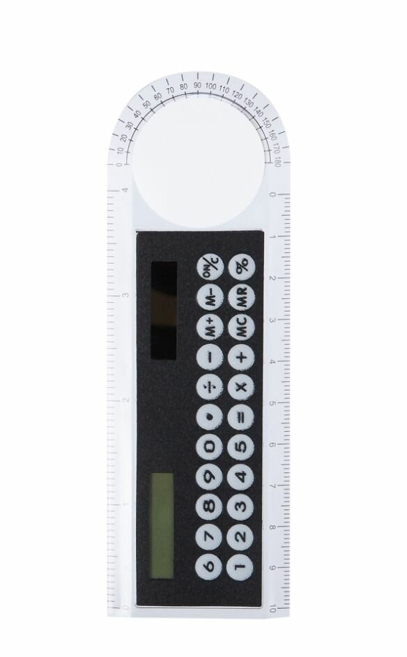 Линейка калькулятор 2 в 1 , Размер: 13 см х 4 см