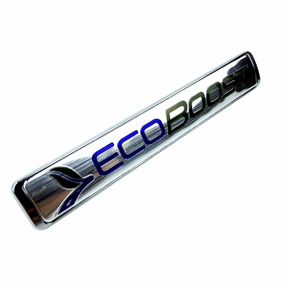 Эмблема буквенная надпись хромированная EcoBoost на крышку багажника на Форд Мондео 4, Мондео 5, Фокус 3