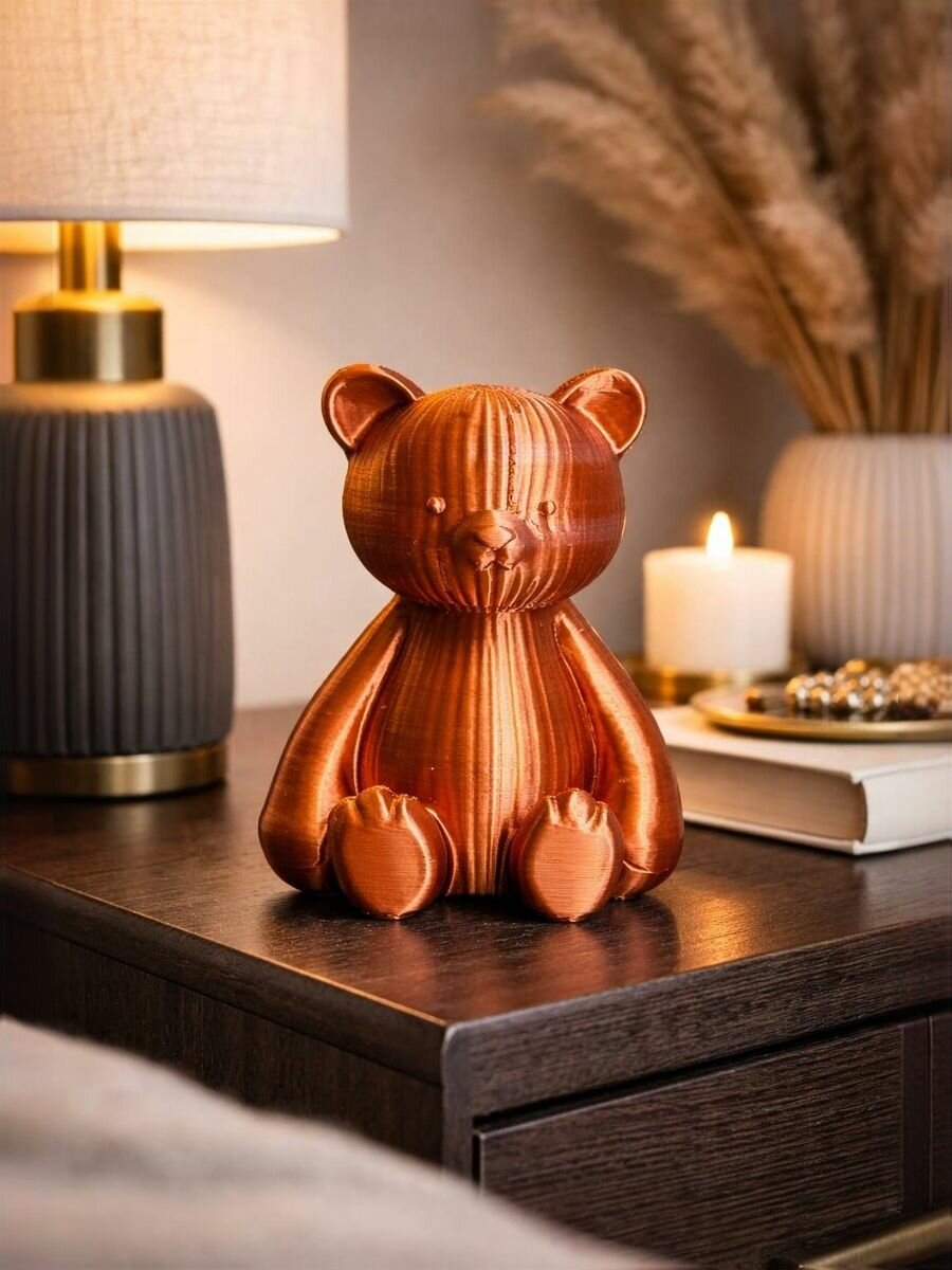 Фигурка "Медведь 3D Modern Rubber Teddy", ручная работа, 3D печать, экологичный пластик