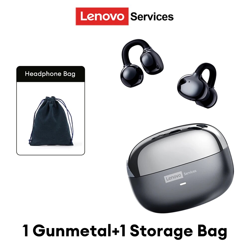 Беспроводные наушники Lenovo LE302 Gray с сумкой