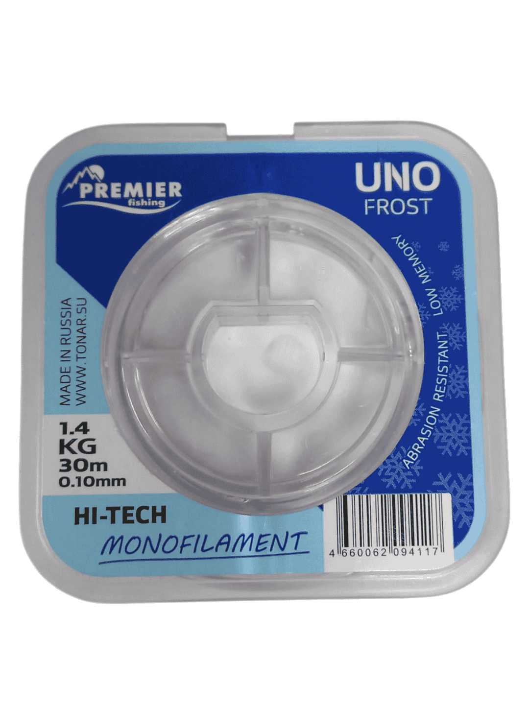 Леска UNO FROST 0,10mm/30m Clear Nylon PREMIER fishing (PR-UF-T-010-30)