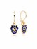 Серьги VALTERA, серебро, 925 проба, золочение, эмаль, , золотой
