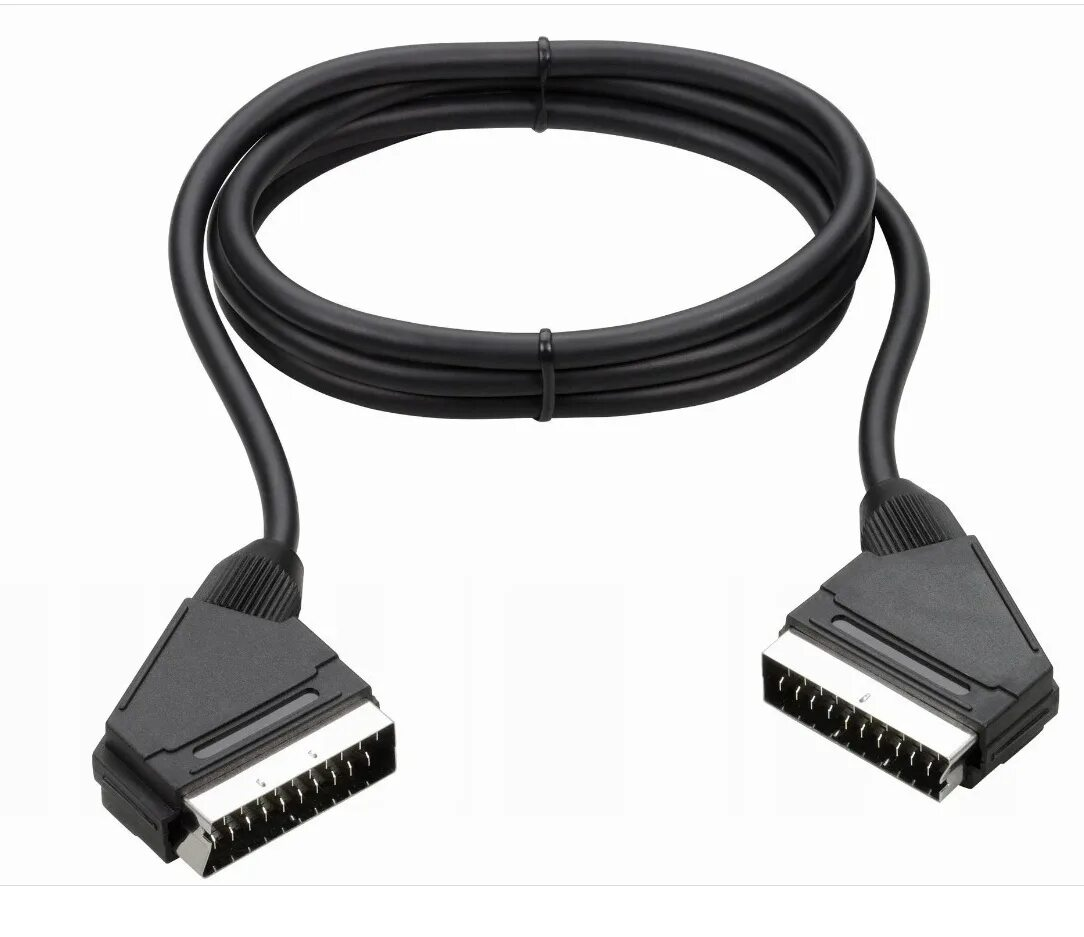 Кабель SCART/SCART 21pin, аудио/видео, 1.5 м, черный, с переходником