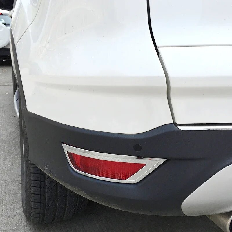 Хромированная накладка на заднюю противотуманную фару, лампа бампера для Ford Silver Escape Kuga 2013-2019 2x заменяет