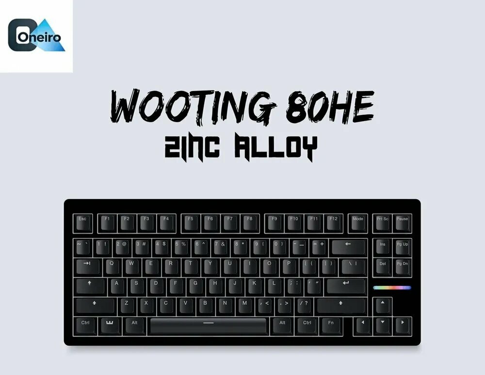 Wooting Игровая клавиатура проводная , (Magnetic), Английская раскладка, черный