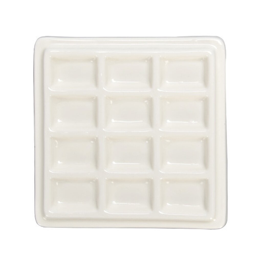 12 ячеек Керамическая палитра для смешивания акриловых красок