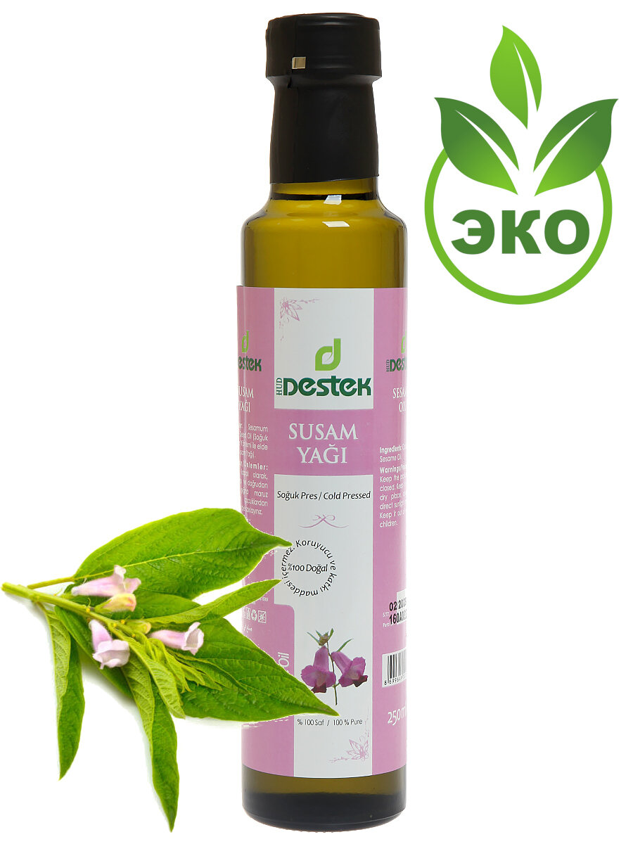 Кунжутное масло DESTEK , растительное, нерафинированное, 250 мл.