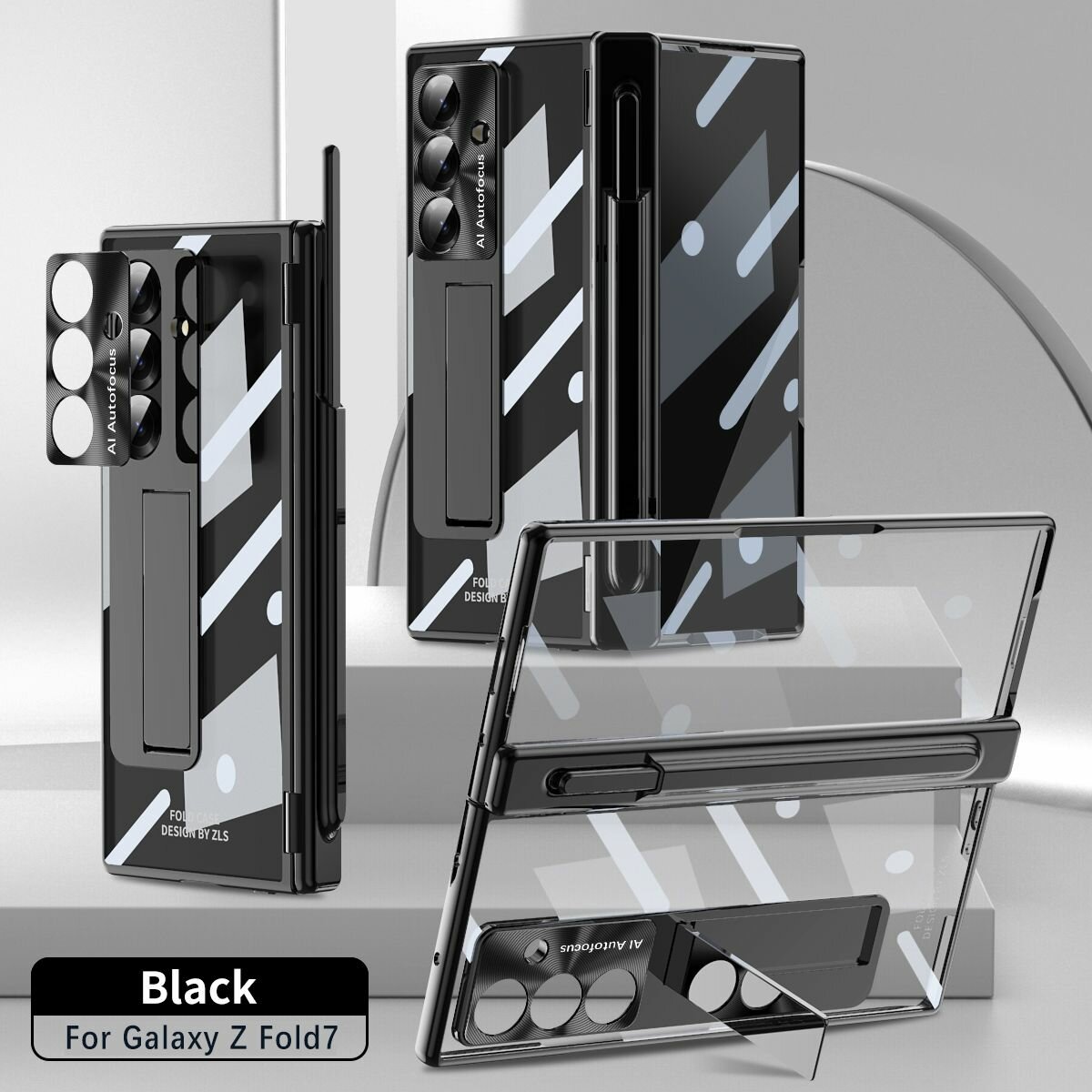 Подходит для Samsung Galaxy Z Fold7 / Самсунг Галакси Z Fold7 Чехол для смартфона, Магнитный шарнир для гнезда для пера, оснащенный стилусом, Z Fold7