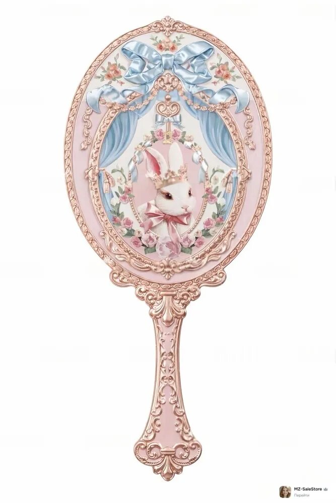 Зеркало настольное "Flower Knows", 9 см х 17 см, 1 шт