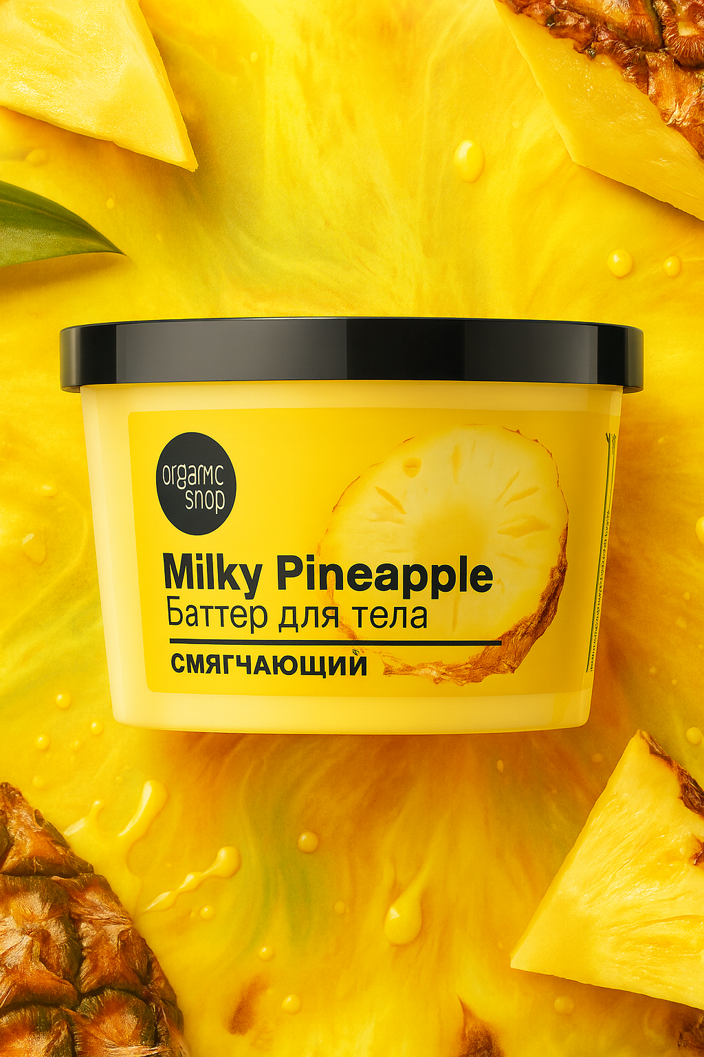 Баттер Organic Shop "Milky Pineapple", 250мл, крем-питание для тела
