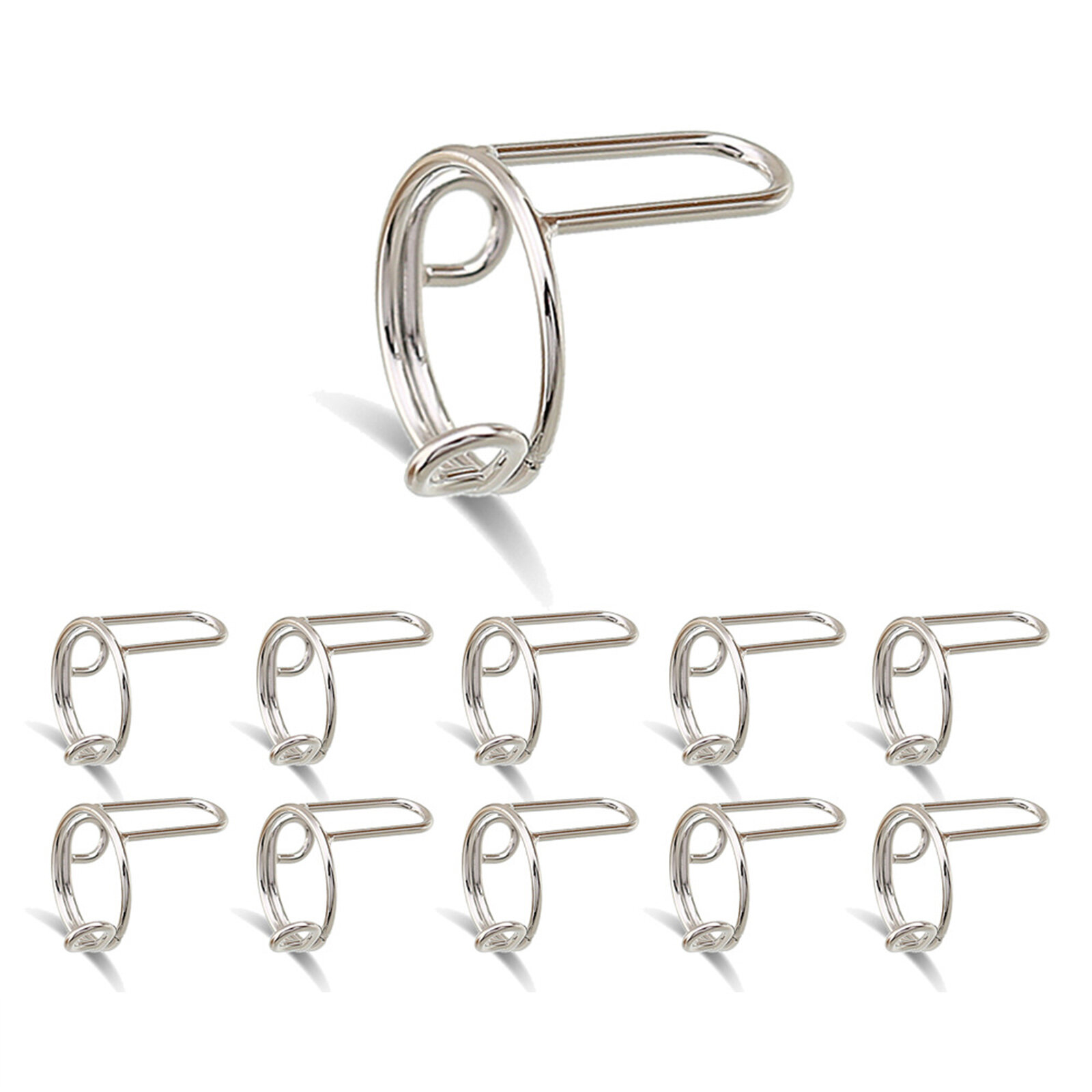 10ШТ. Кольца для ногтей Многоразовые Регулируемые Металлические Украшения для Ногтей Съемные Прессованные Ногти Без Клея Для Женщин Ногтевой Арт DIY Декор