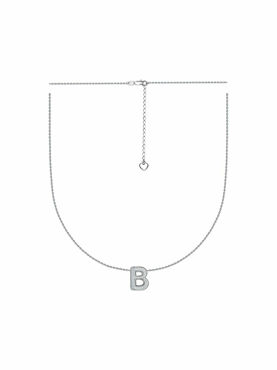 Колье, серебро, 925 проба, родирование, фианит