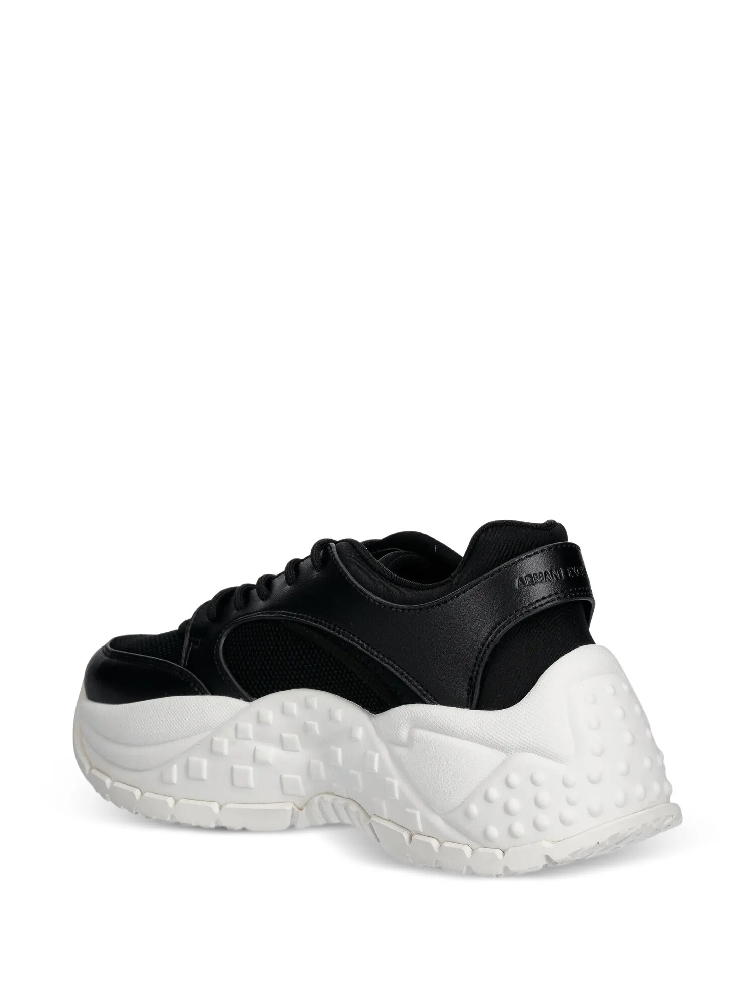 Кроссовки Armani Exchange Panelled sneakers, размер 38, black/black — фото 1