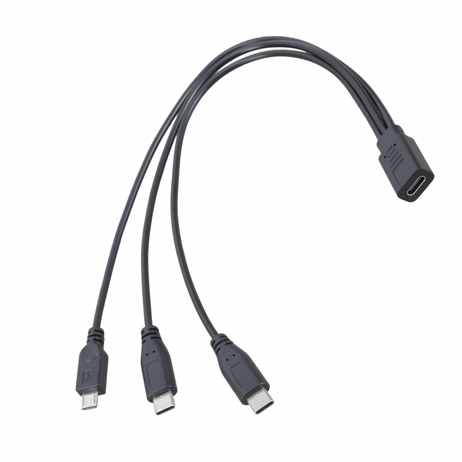Кабель для зарядки USB C разъемом 2 Type-C и 5-контактный разъем-адаптер