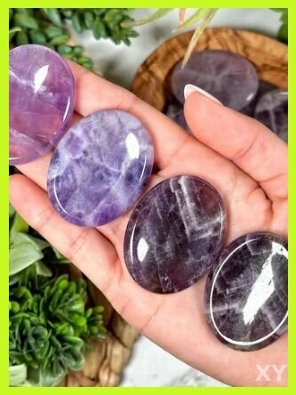 Антистрессовый камень для пальцев (Аметист) - снятие тревоги