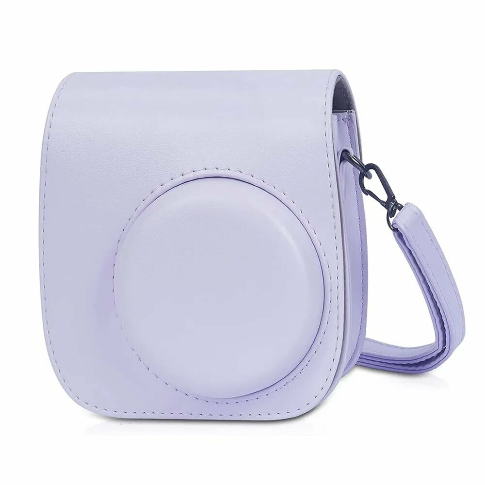 Фиолетовый чехол для камеры Instax Mini 12 с магнитной крышкой и ремешком